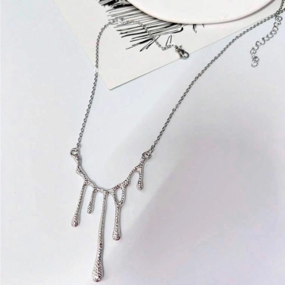 Jewelry | Melting Metal Dripping Droplet Blood Liquid Water Goth Edgy ...